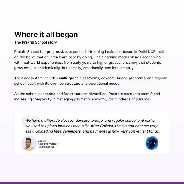How Prakriti School Simplified Its Most Complex Fee Operations with Collexo - Collexo